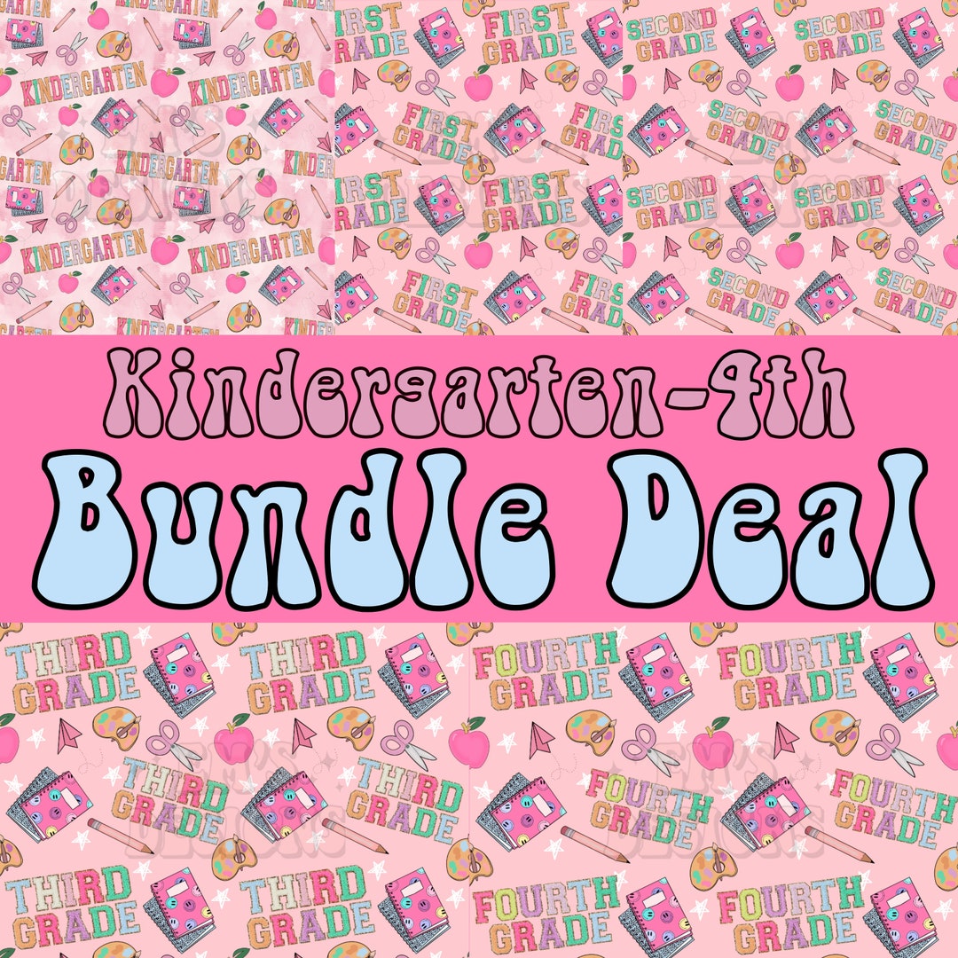 Kindergarten-fourth Grade Seamless Bundle Deal - Etsy