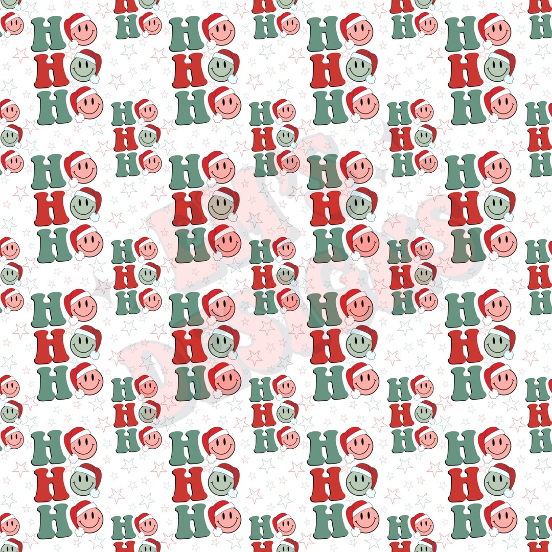 Ho Ho Ho Smiley Seamless File - Etsy