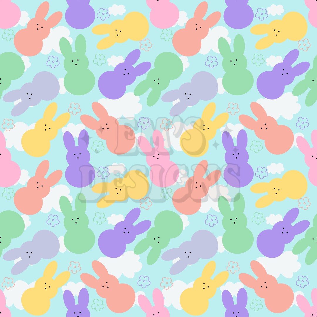 Colorful Bunnies Seamless File - Etsy