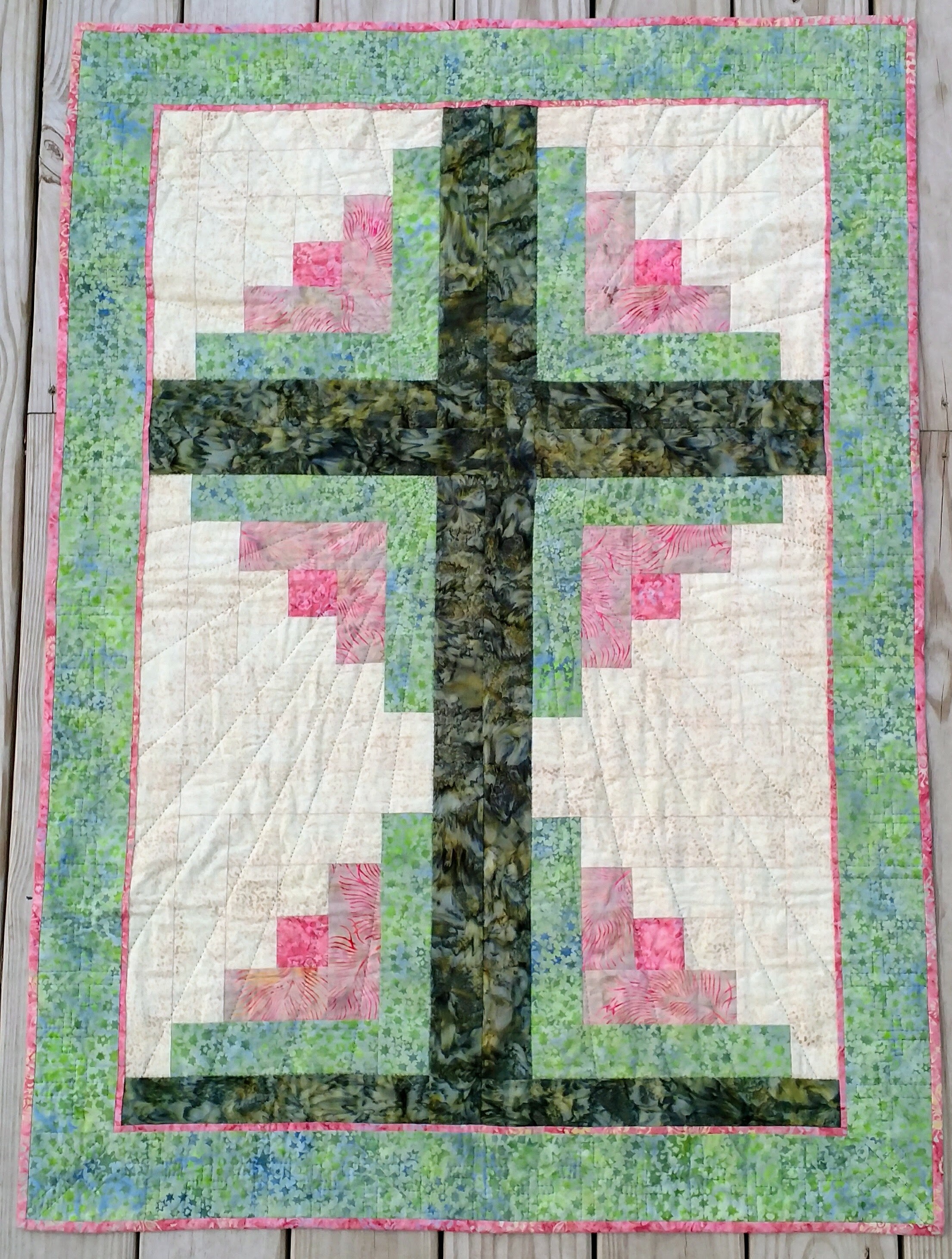 PDF Log Cabin Cross, 6 Sizes, 3 Options, PDF119 - Etsy
