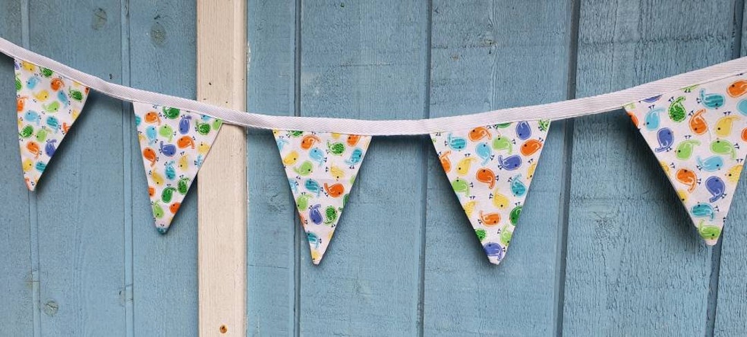 Banderines de tela, banderines de algodón hechos a mano, decoración con ...