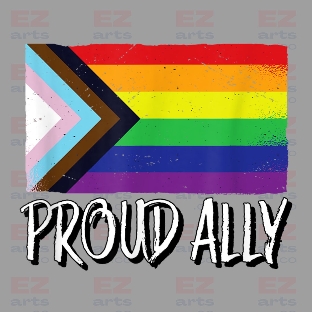 Proud Ally Png Ally Rainbow Png Straight Ally Png Lgbt Etsy