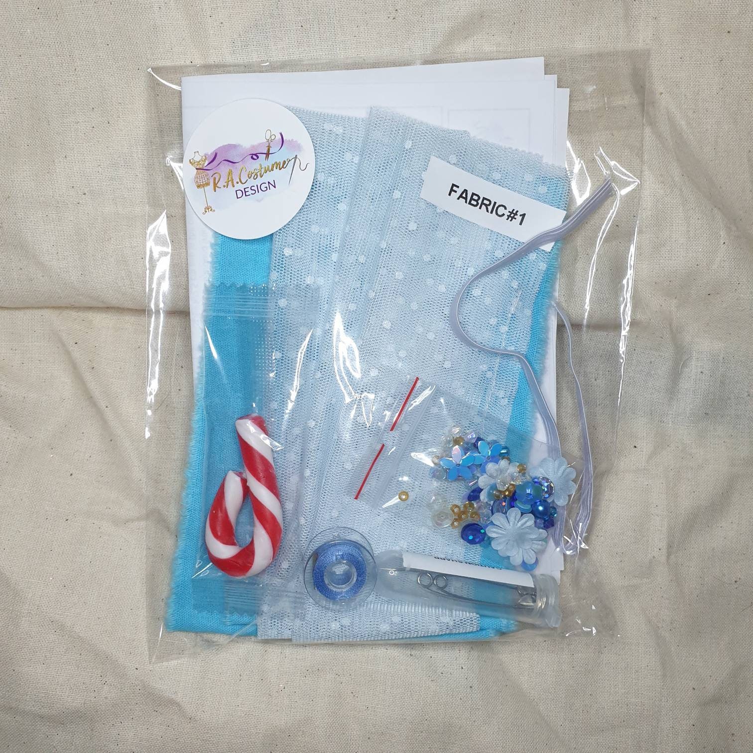 SCRUNCHIE KIT Blue Sparkly Scrunchie Kit Medium Size, DIY, Do It ...