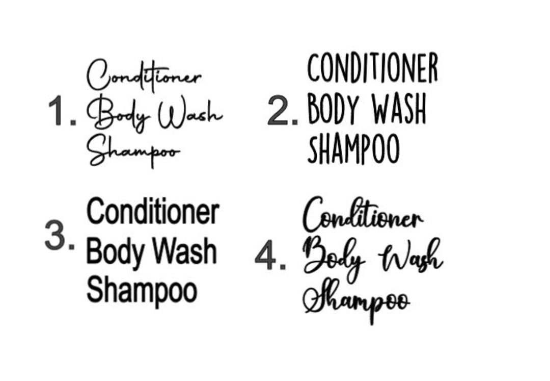 Conditioner Shampoo Body Wash Set Decal Stickers - Etsy