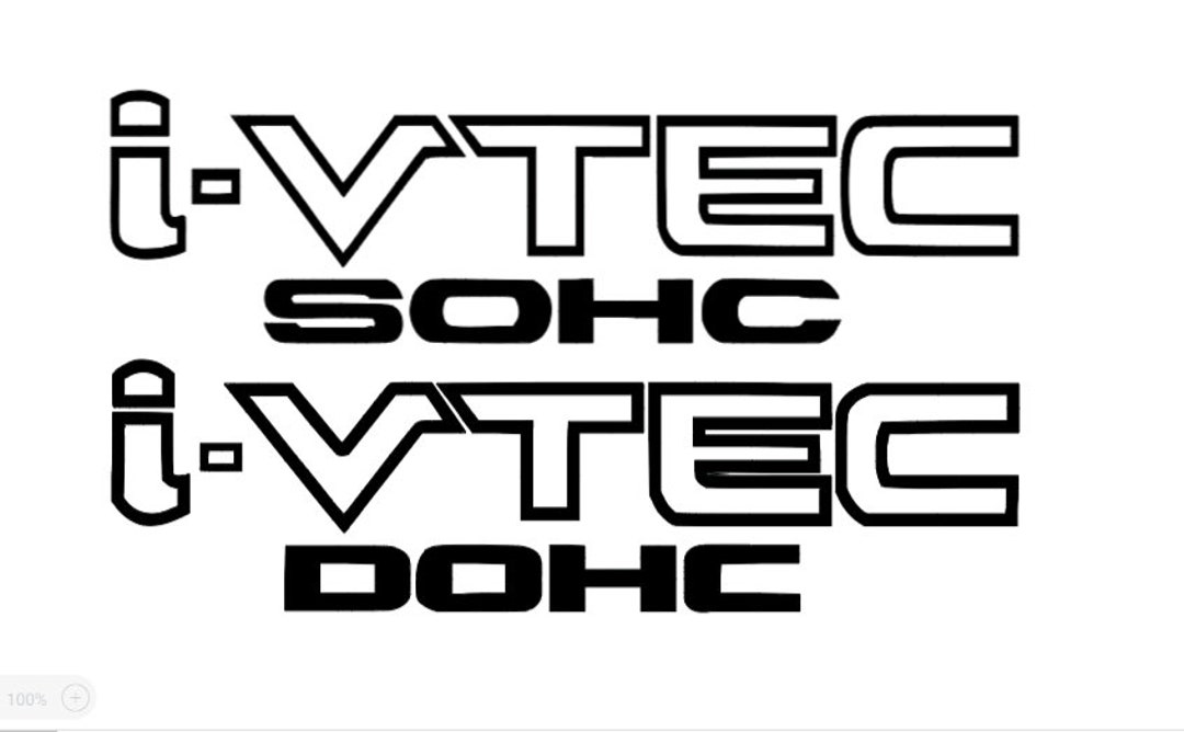 2 Pack I-vtec DOHC or SOHC Vinyl Sticker Honda Civic Decal Drift Jdm ...