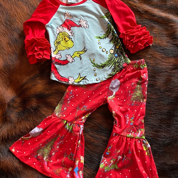 Girls Grinch Outfit - Etsy