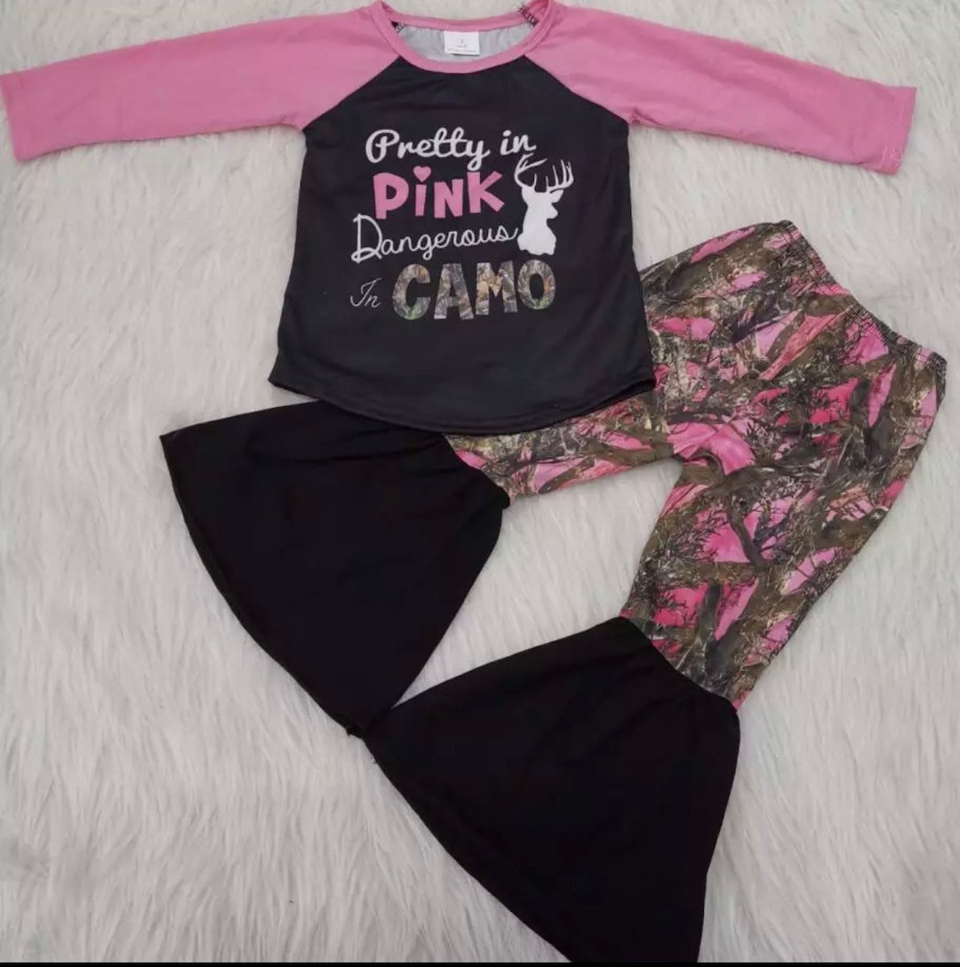 Pink Camouflage Girl Outfit - Etsy