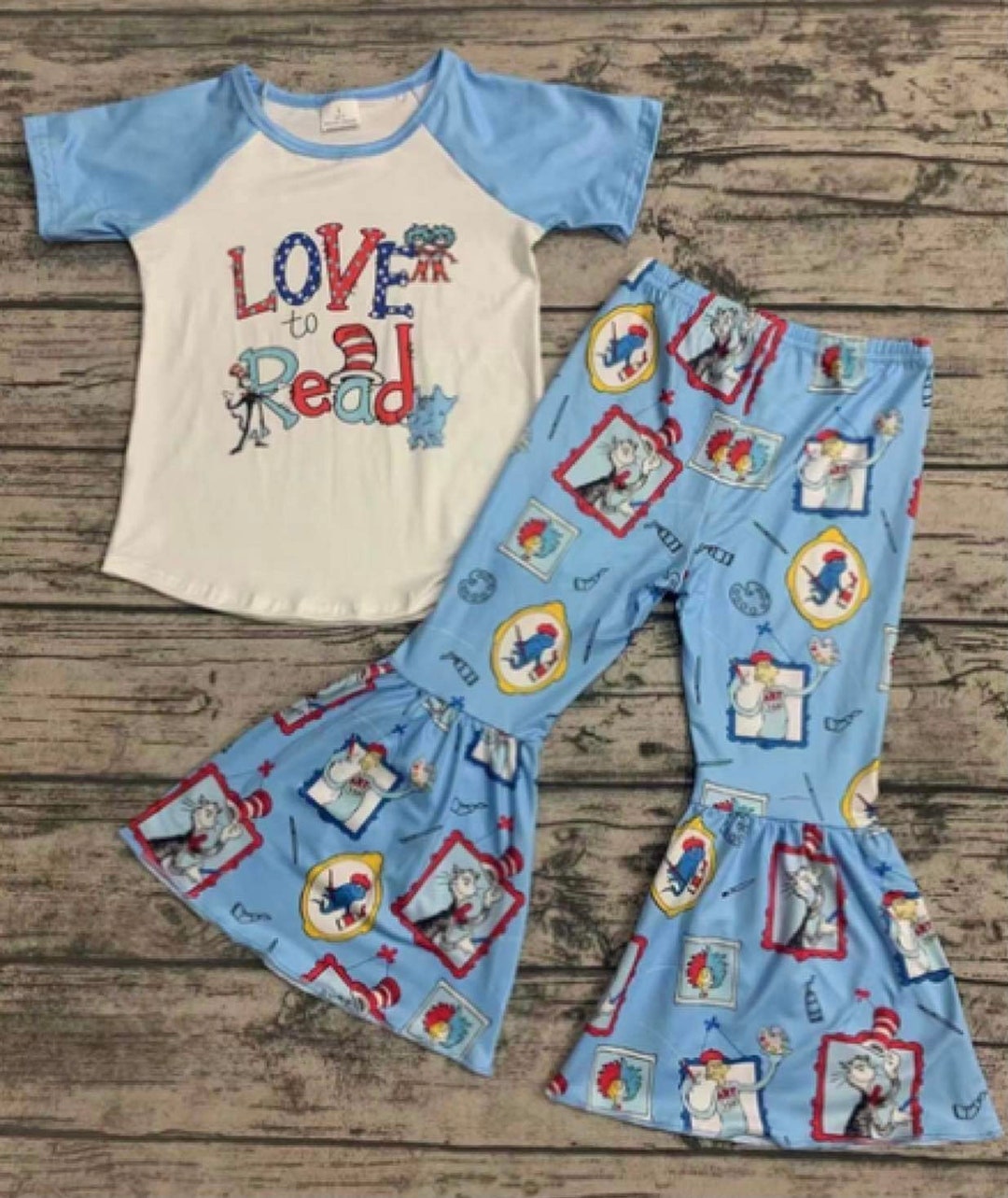 Love to Read Girl Outfit - Etsy