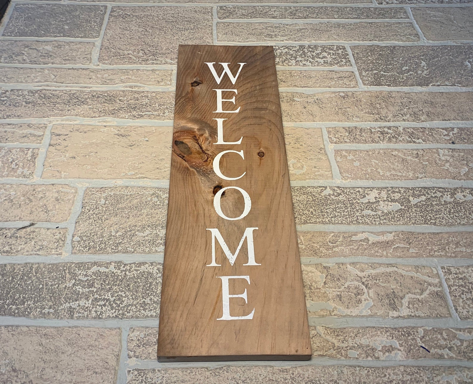 Small Rustic Vertical Welcome Sign - Etsy