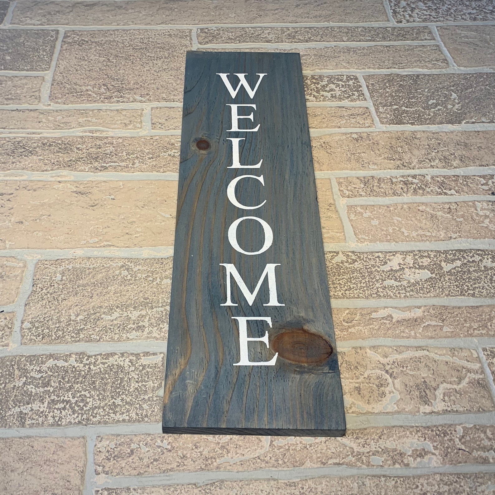 Small Rustic Vertical Welcome Sign - Etsy
