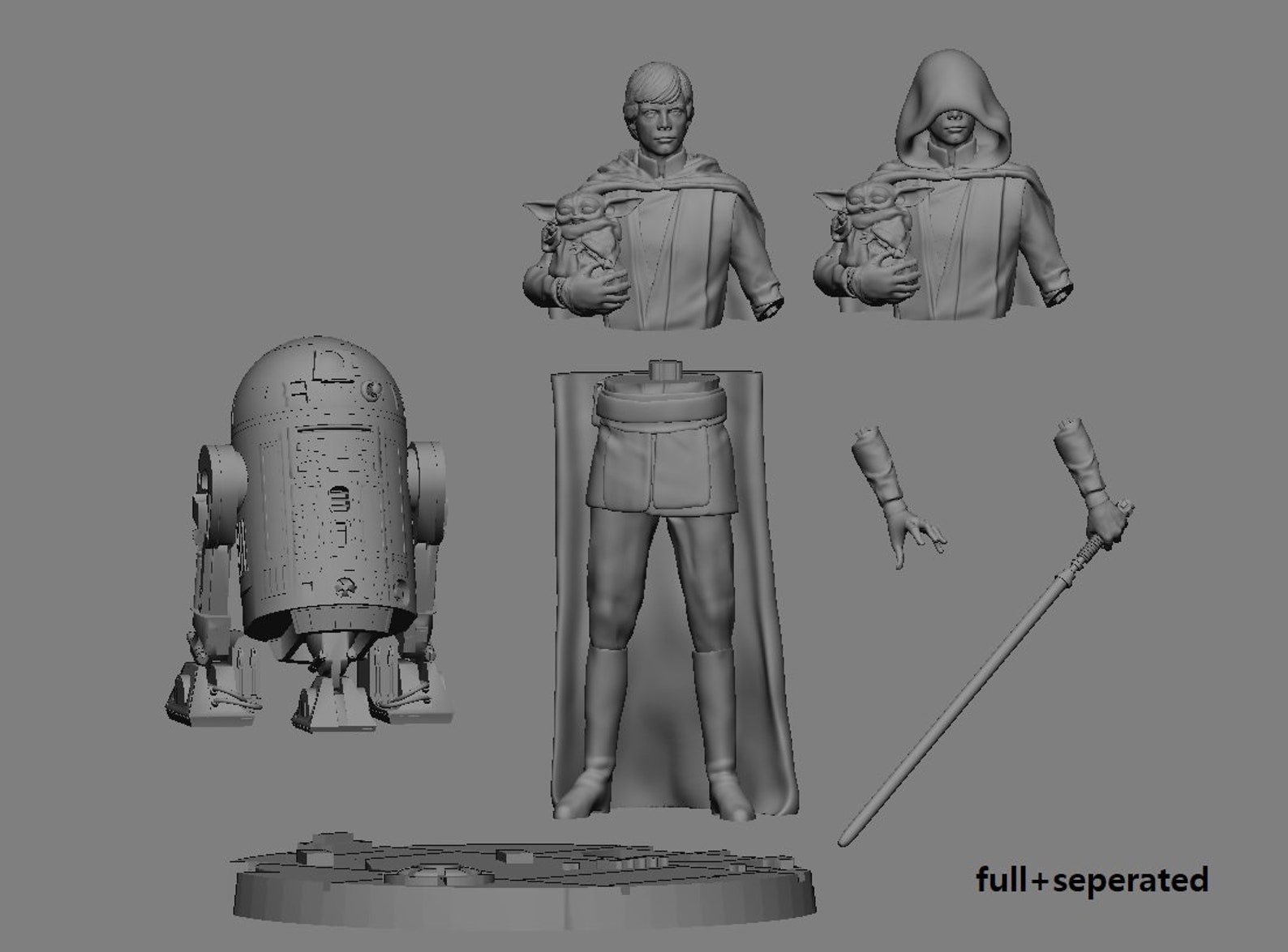 LUKE SKYWALKER MANDALORIAN 3d Print Stl File - Etsy Singapore