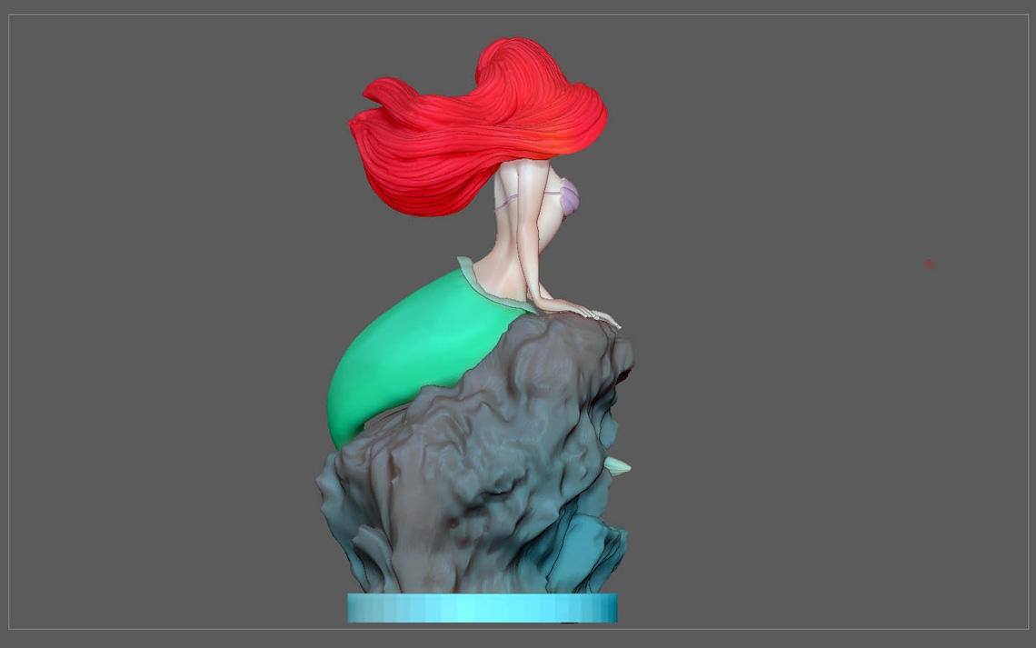Ariel Princess Little Mermaid 3d Print Stl File Disney Etsy