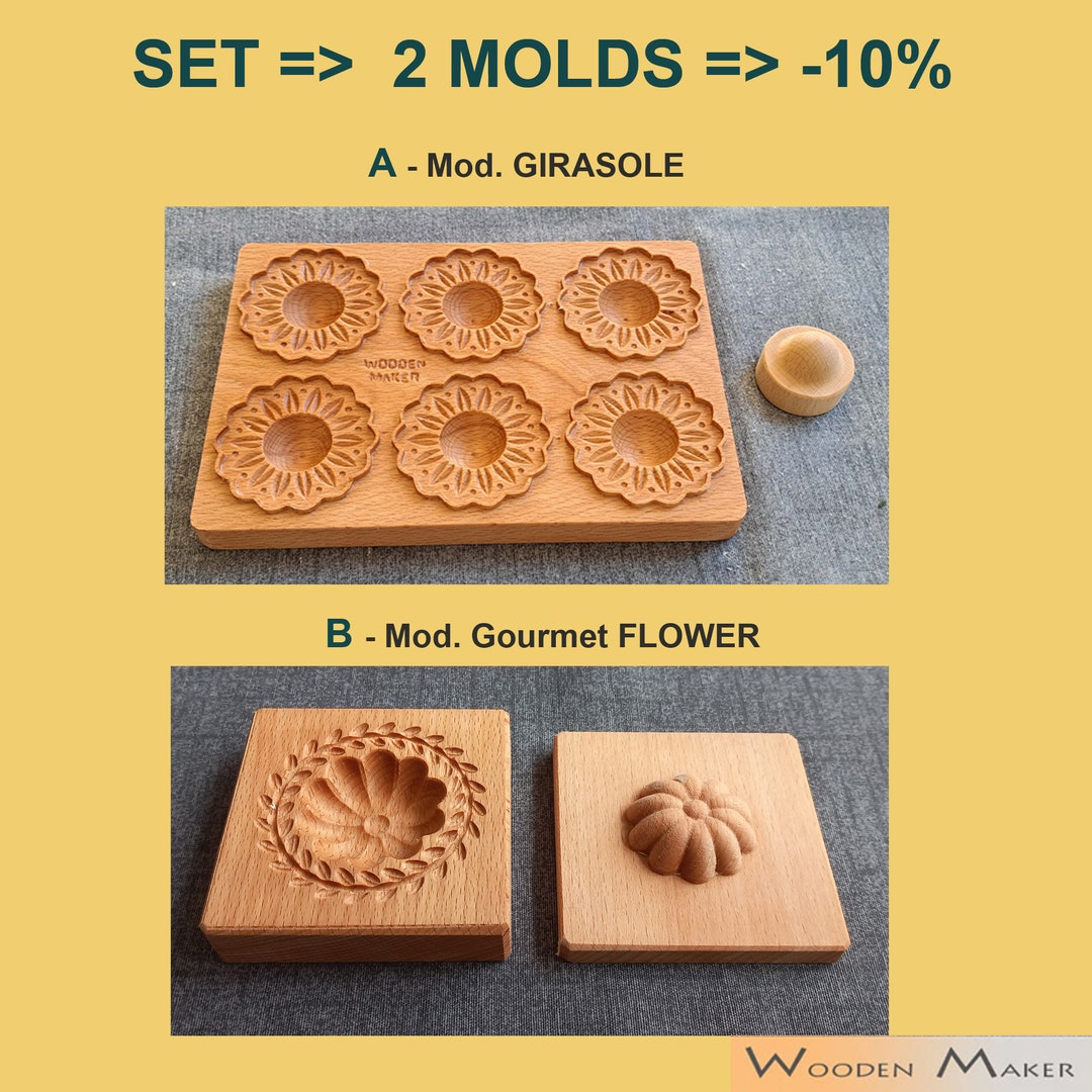 SET Ravioli and Raviolo Gourmet. Choose 2 Different Molds. Wood and ...