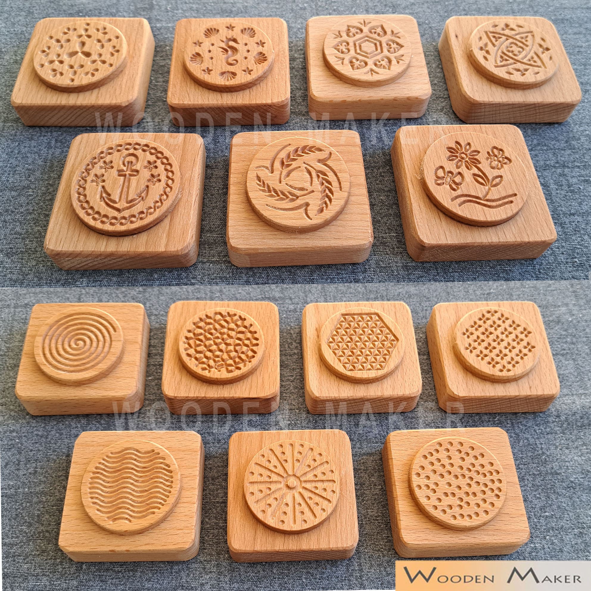 Corzetti Pasta Stamp, Beech Wood Mold With Pastry Cutter (6x6 Cm) - Etsy