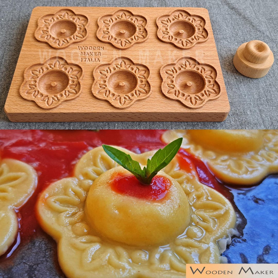 NEW! Ravioli Mold "ring Flower" With Pastry Cutter. Make Simple and ...