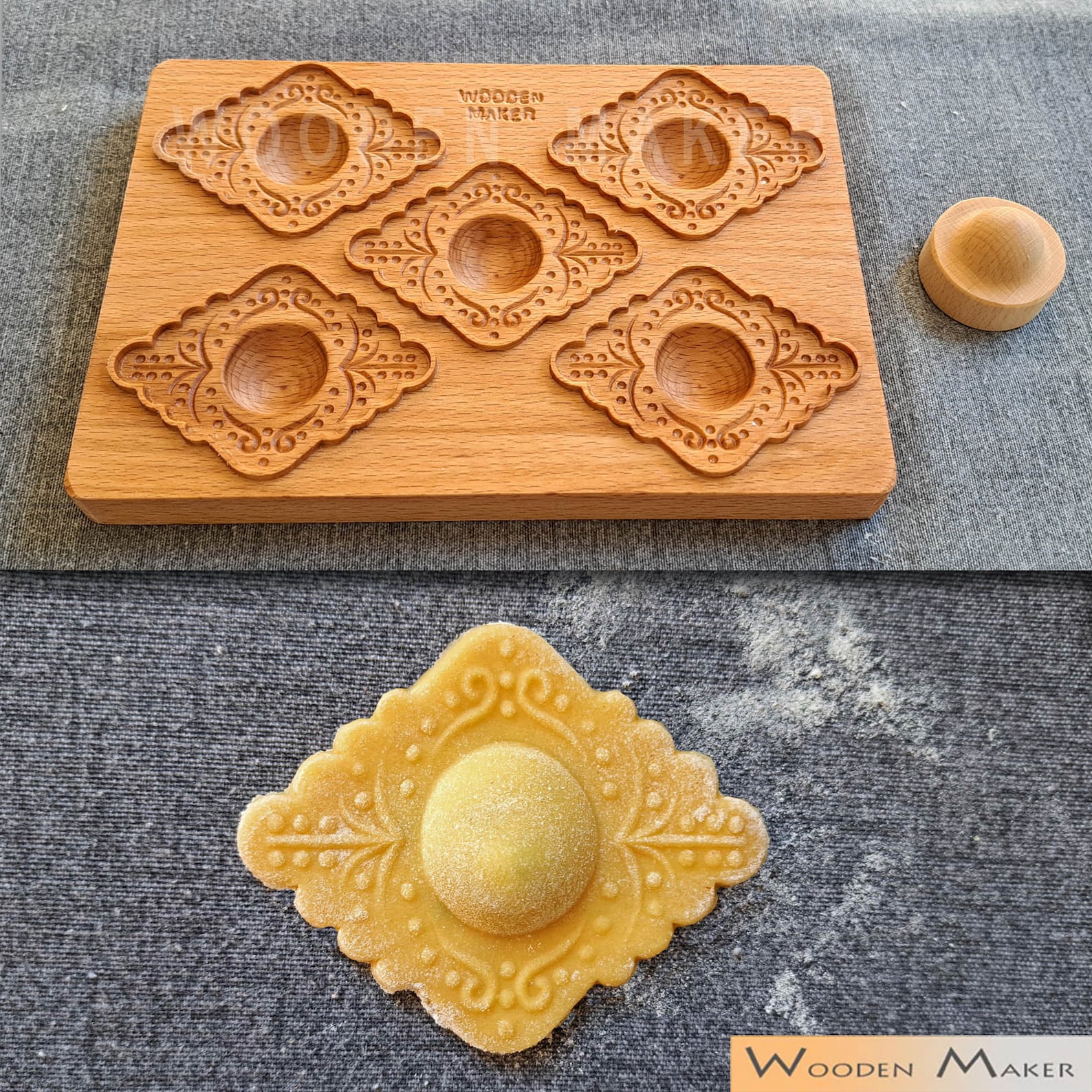 Wooden Ravioli Stamp Set With Cutter, Italian Pasta Maker - Etsy