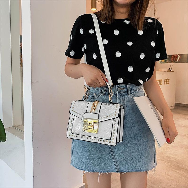 Square Crossbody Bag Small Sparkly Purse for Woman Evening | Etsy