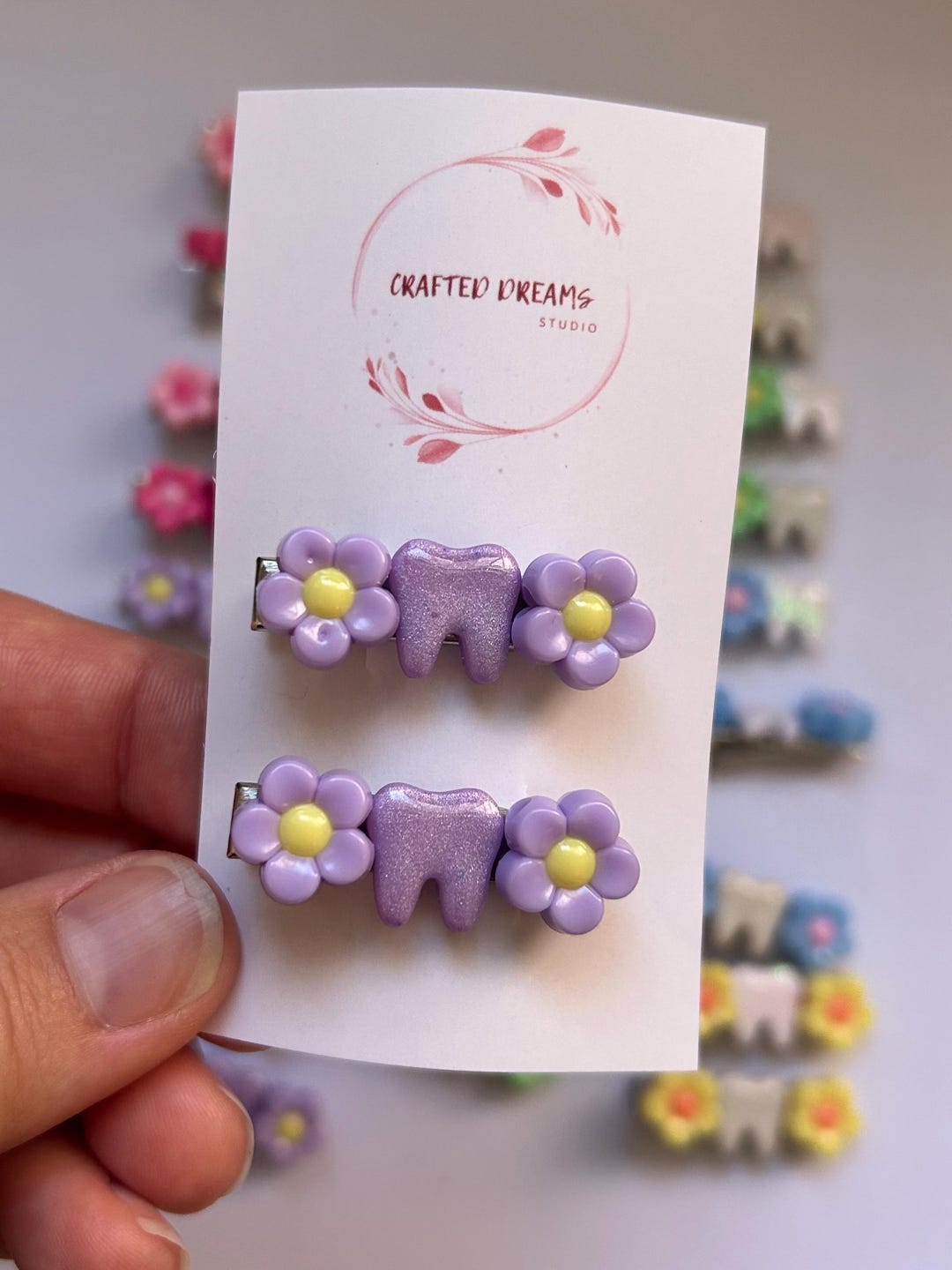 Tooth Hairclip | Dental Accessories | Hairclip | Flower Hairclip | Hair ...