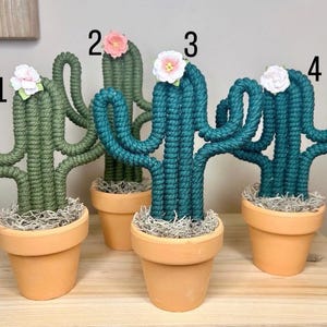 Macrame Cactus, Macrame Cacti, Macrame Succulent, Cactus Decor ...