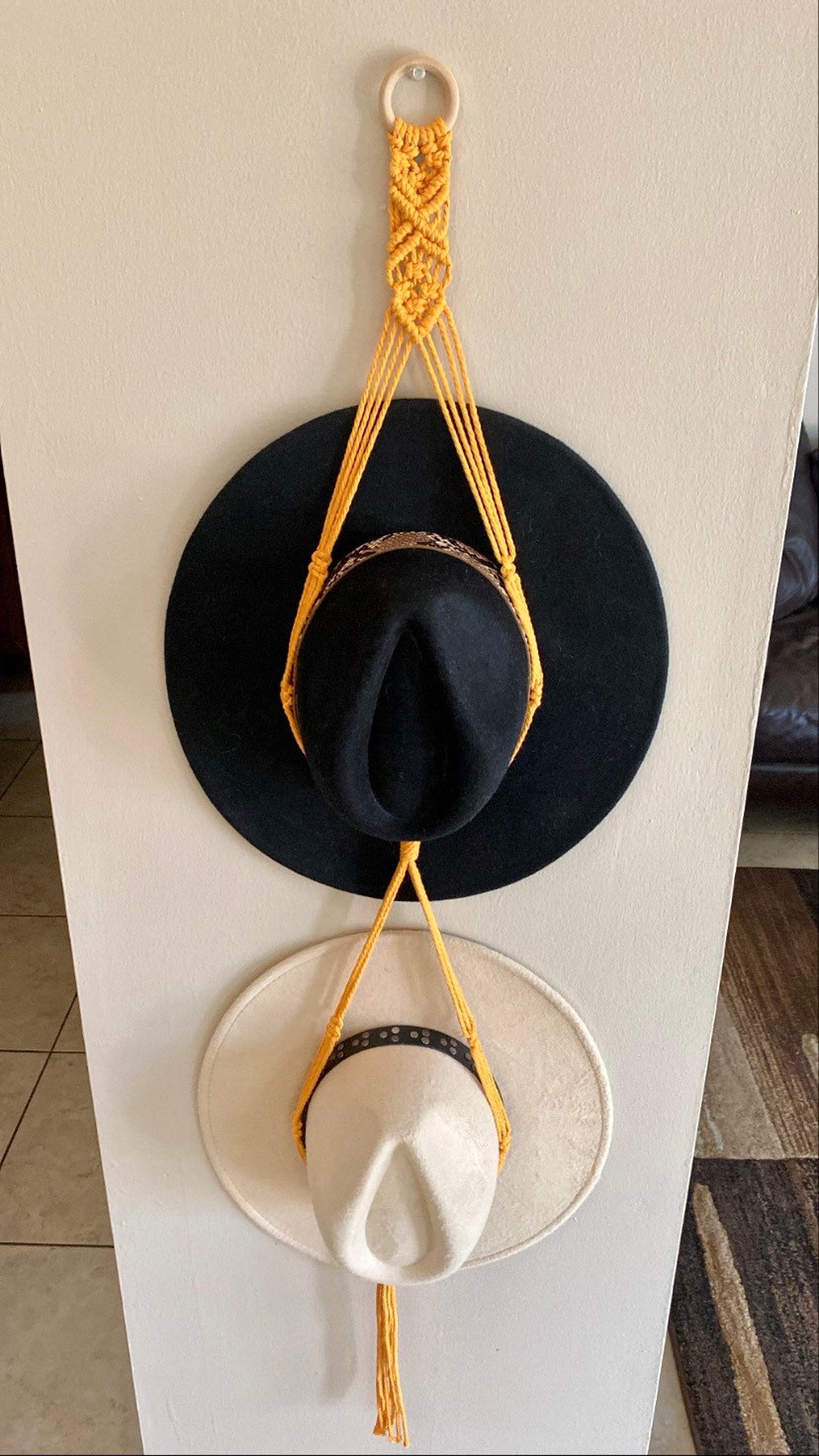 Macrame Hat Holder, Hat Holder, Macrame Hanging, Macrame Holder ...