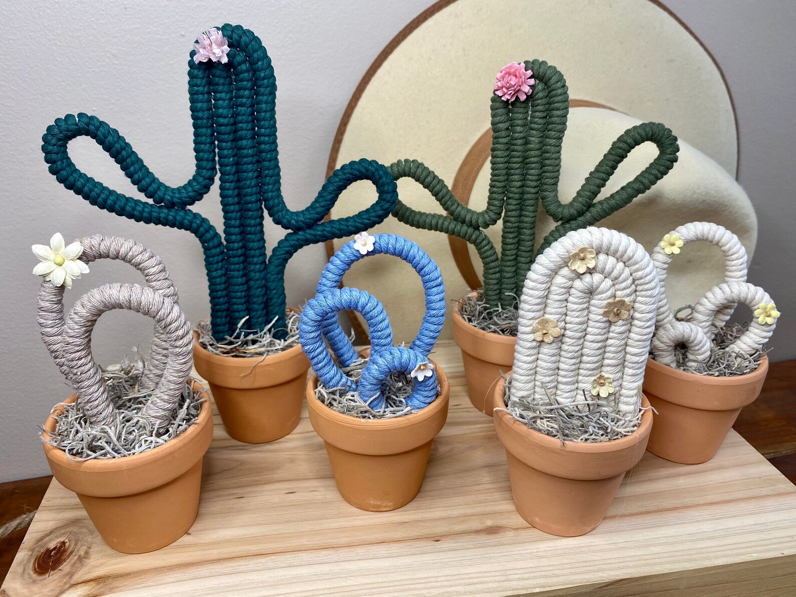 Macrame Cactus Macrame Cacti Macrame Succulent Cactus - Etsy