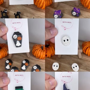 Halloween Pins Clay Pin Halloween Brooch Pin Button Pin Spooky Gift ...