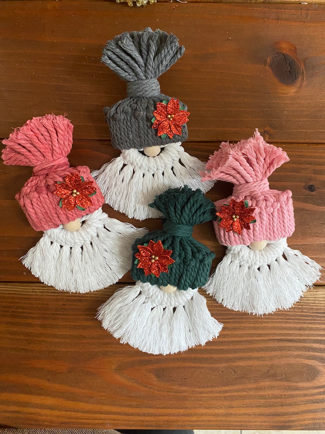 Santa Ornament, Macrame Santa, Macrame Ornament, Macrame Decor ...