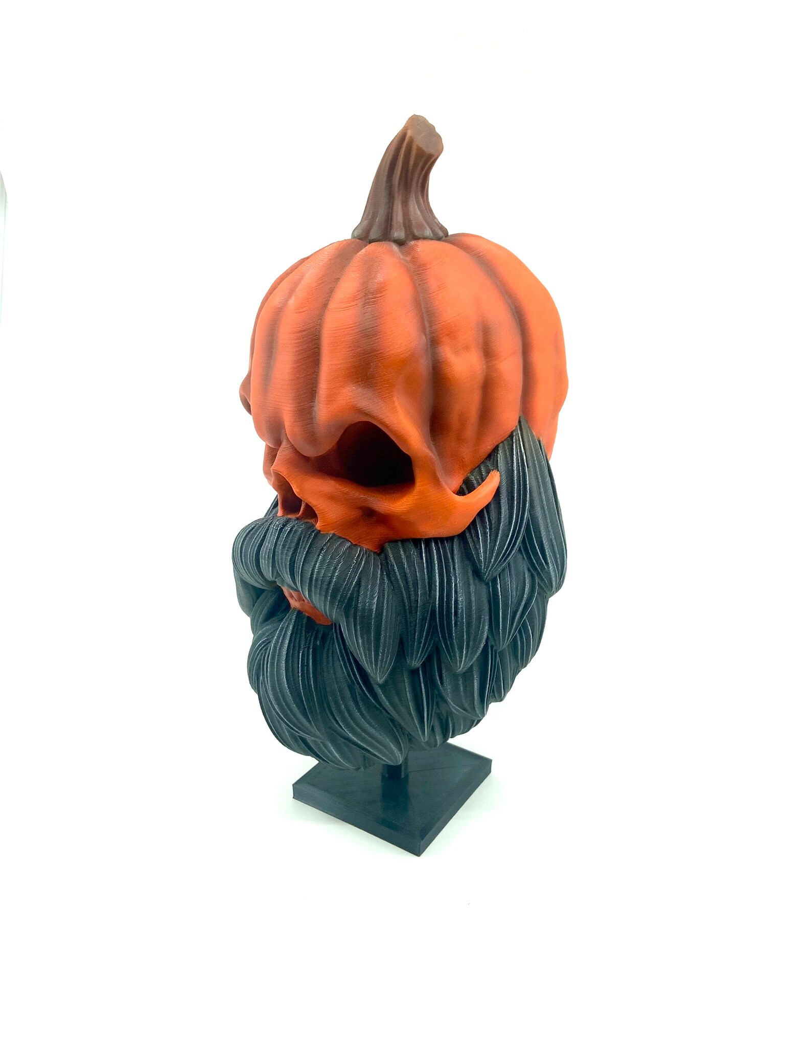 3D Printed Bearded Pumpkin Skull - Etsy