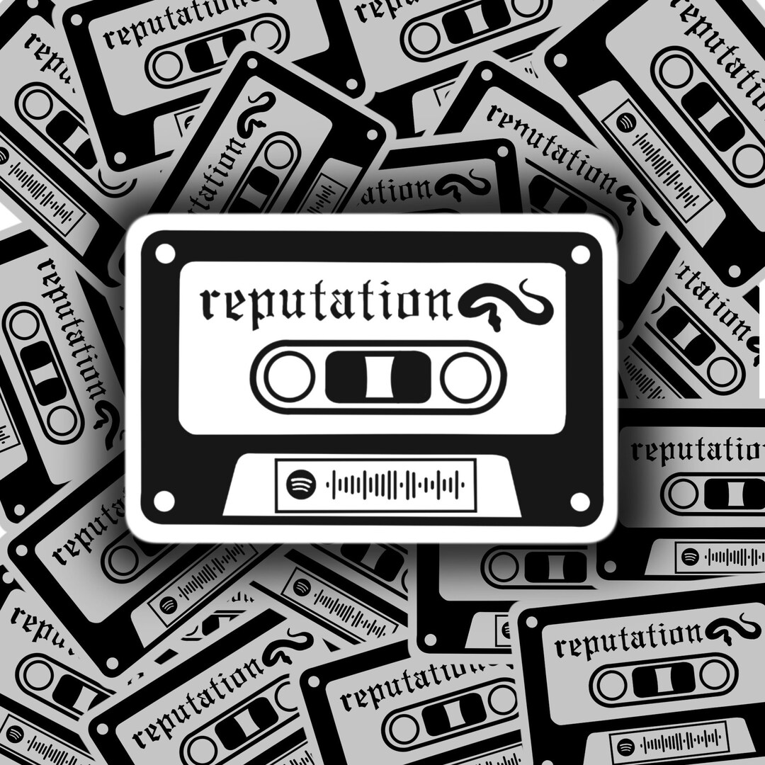 Taylor Swift Reputation Spotify Code Cassette Tape Sticker - Etsy