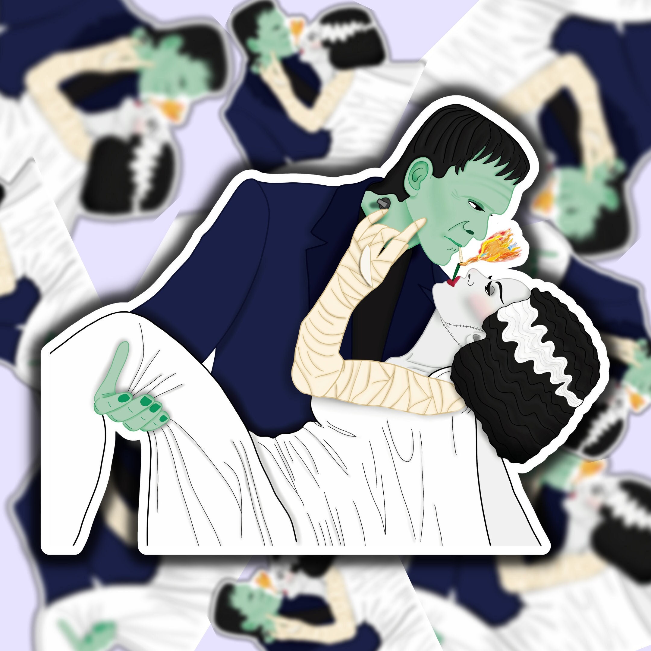 Frankenstoners Sticker Frankenstein Sticker Bride of - Etsy