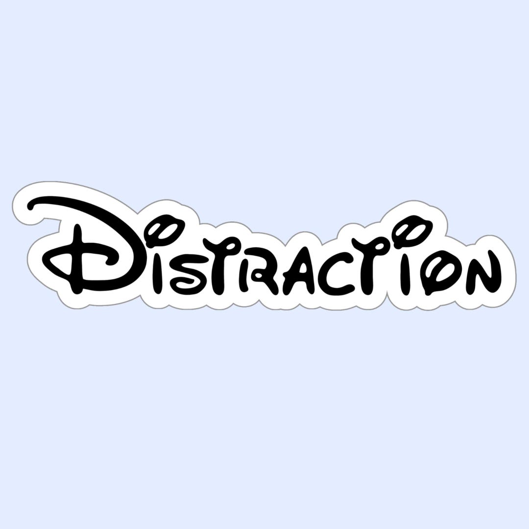 Disney is a Distraction Sticker - Worker's Rights - Disney Boycott ...