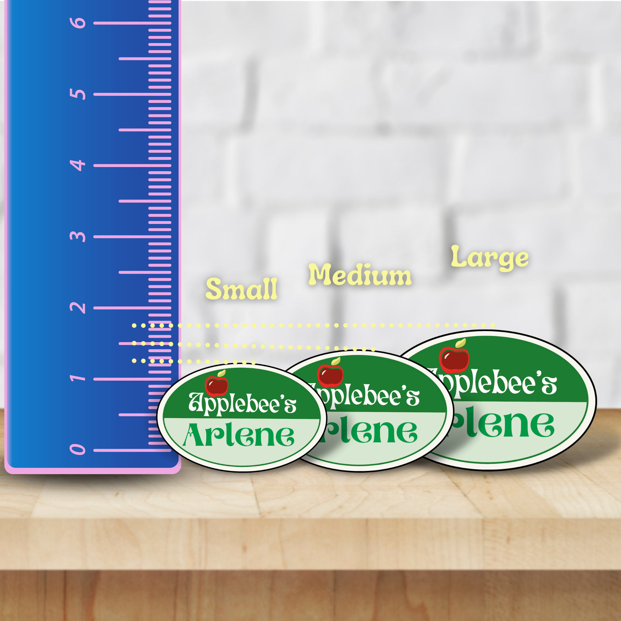 Arlene From Applebee's Nametag Sticker Grown Ups Movie Sticker Art - Etsy