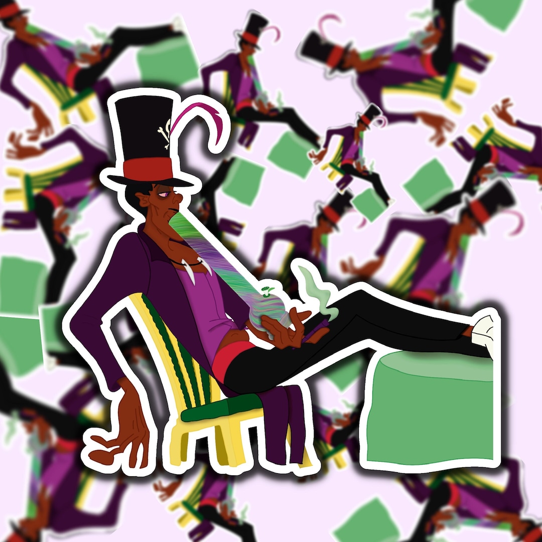 Faded Facilier Sticker Stoner Cartoon Sticker Princess and the Frog ...