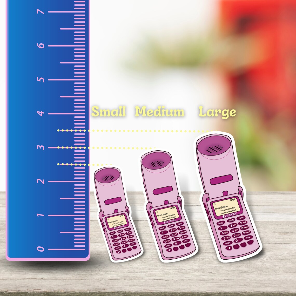 Mean Girls Inspired Pink Flip Phone Sticker - Pink Aesthetic Sticker ...