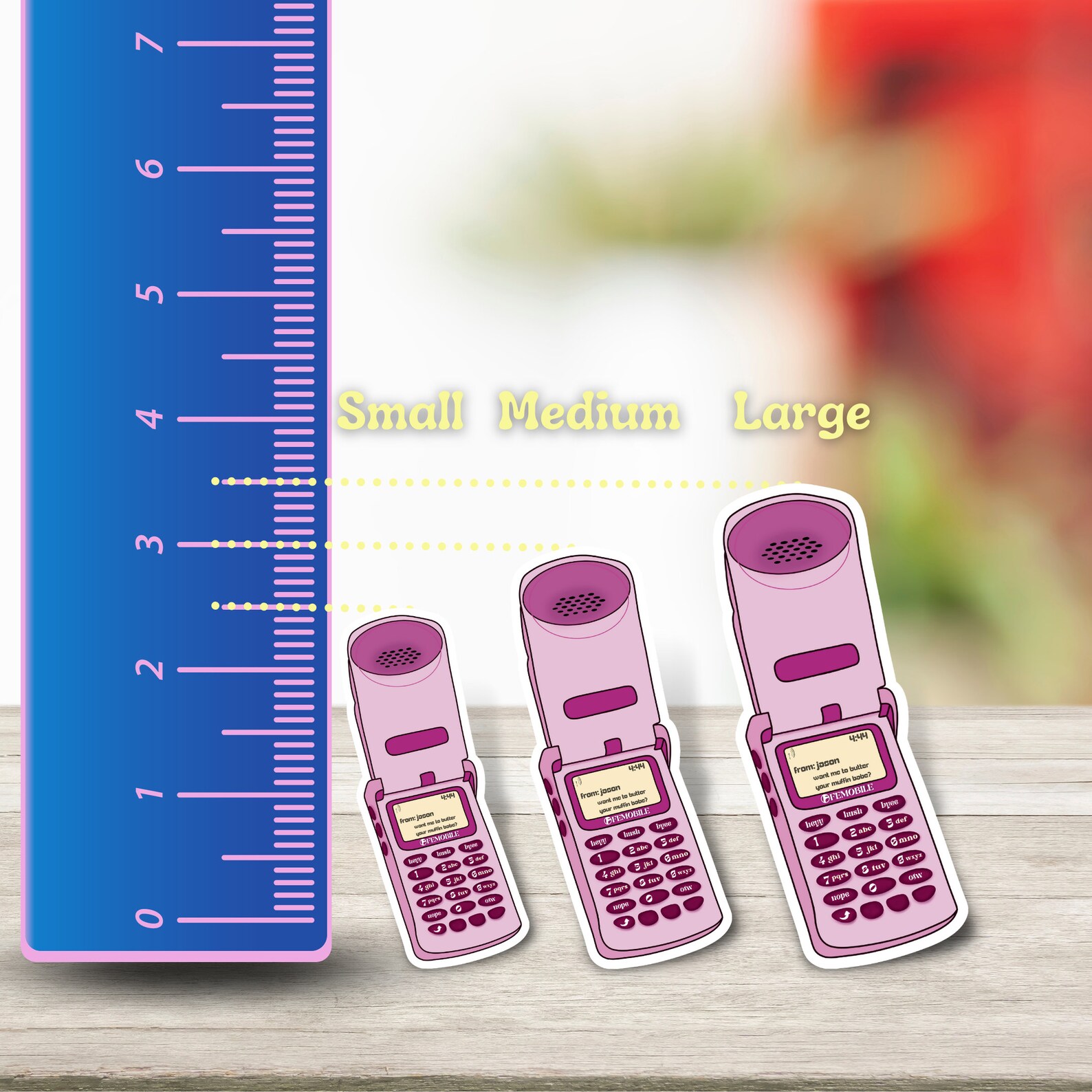 Mean Girls Inspired Pink Flip Phone Sticker - Pink Aesthetic Sticker ...