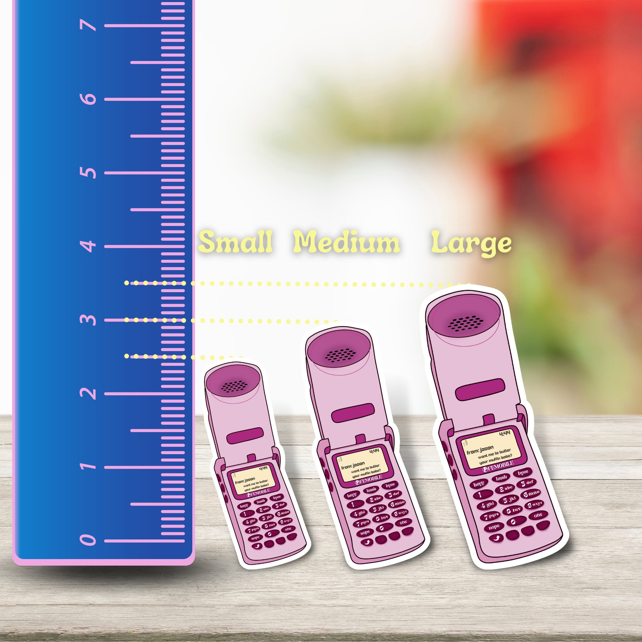 Mean Girls Inspired Pink Flip Phone Sticker - Pink Aesthetic Sticker ...