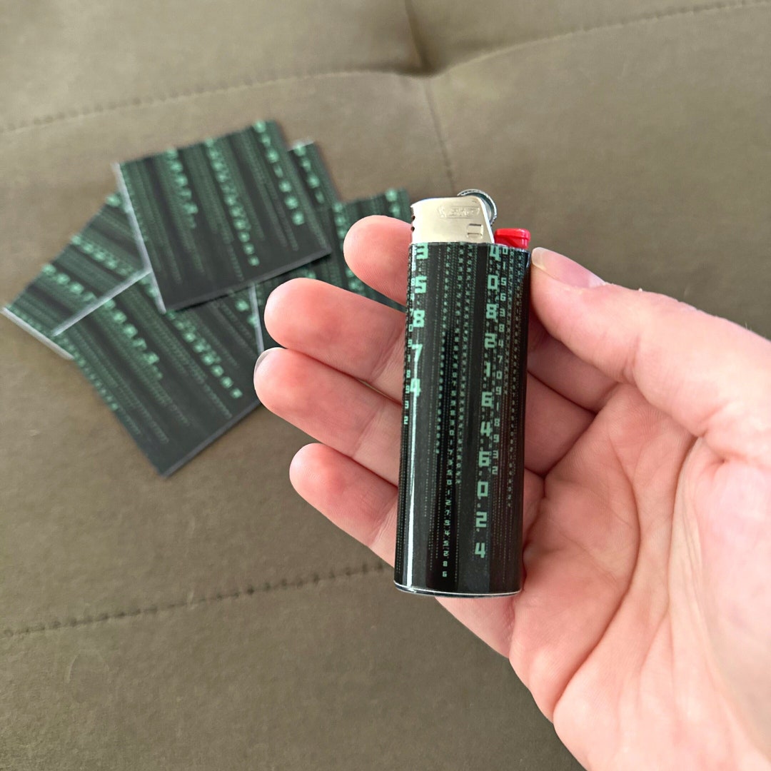 Matrix Code Lighter Wrap Sticker - Smoking Accessories - Matrix ...