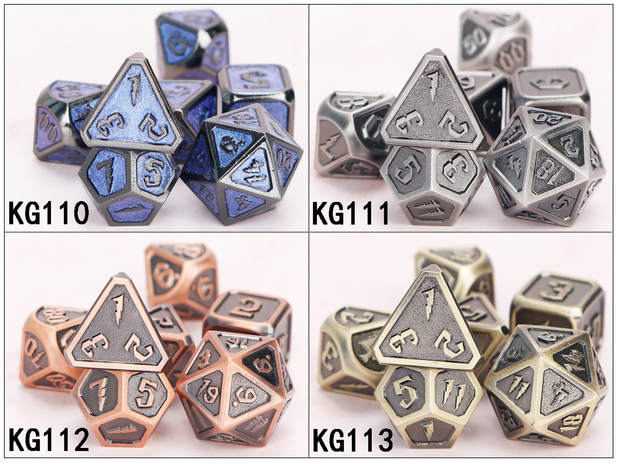 Shine dnd dice Lightning letter d&d dice Carved Polyhedral | Etsy