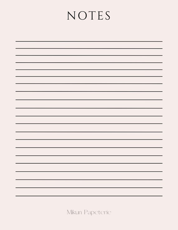 Pink Notes Template | Etsy