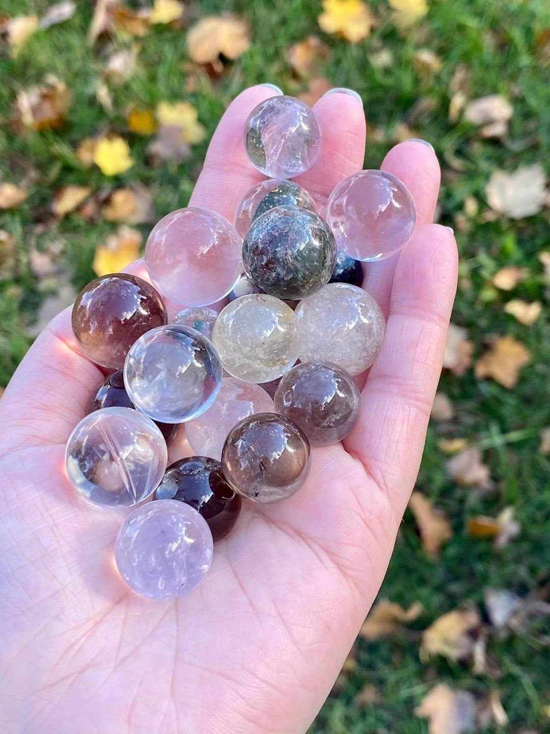 Mini Crystal Spheres, Amethyst, Quartz, Rutilated Quartz, Smoky Quartz ...