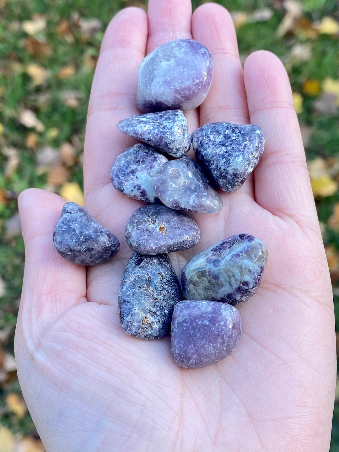 Lepidolite Crystal Tumbles, Tumbled Lepidolite - Etsy