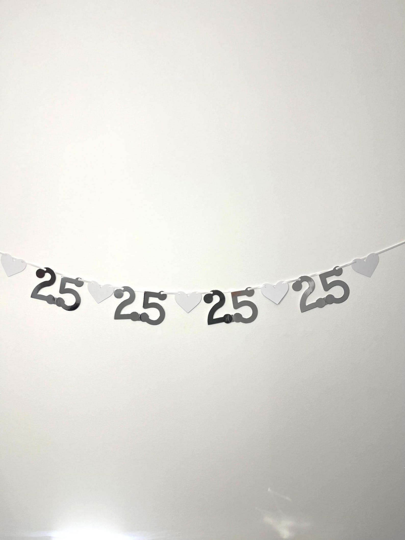 Silver Wedding Party Banner (5 Sets of Numbers) 25th Anniversary - Etsy UK