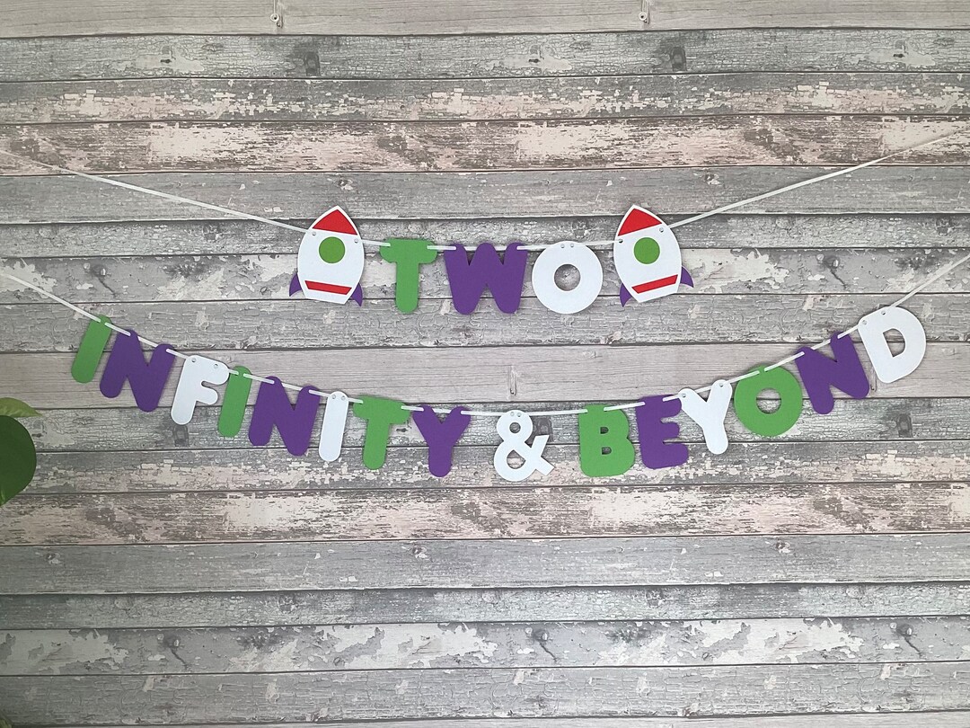 Buzz Lightyear Themed Two Infinity and Beyond Toy Story Banner - Etsy