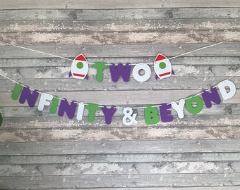 Toy Story Themed Two Infinity and Beyond Birthday Banner Disney Bunting ...