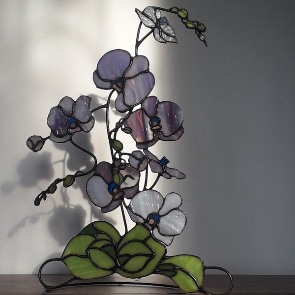 Stained Glass Orchids - Etsy