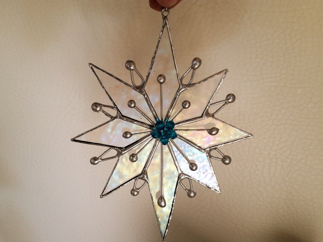 Stained Glass North Star Decorations Window, Hanging Suncatcher, Star ...