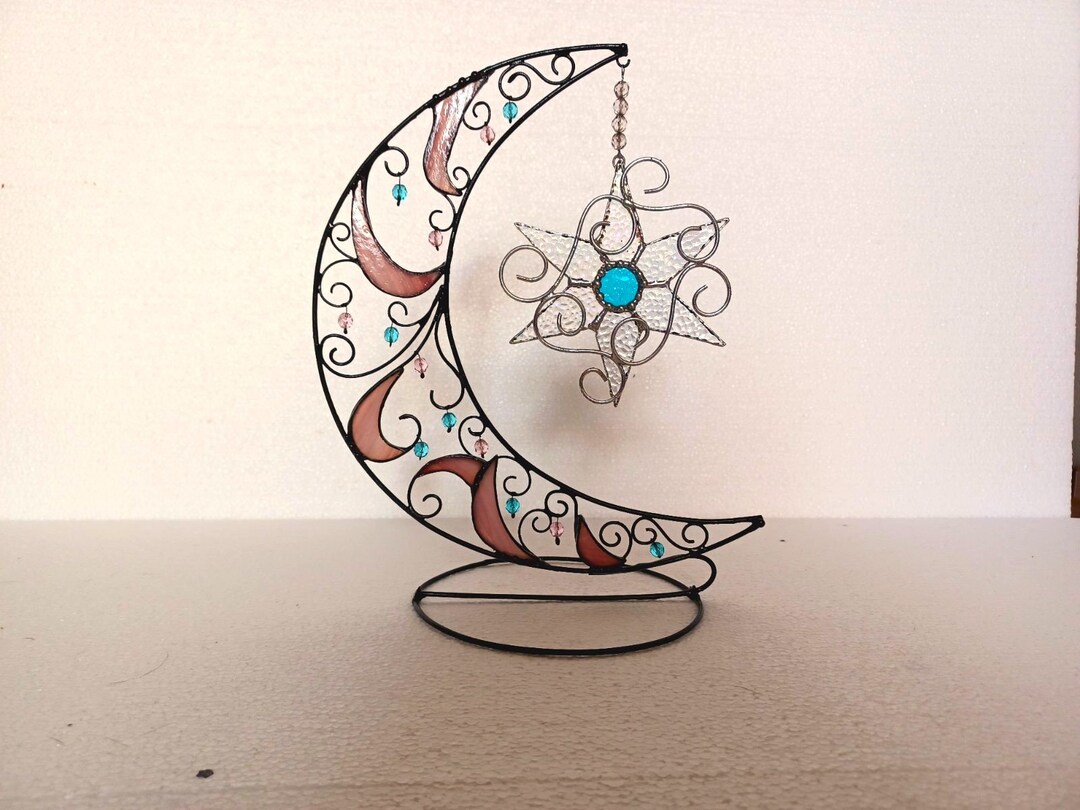 Stained Glass Window north Star Glass Picture Home House Decor Panel ...