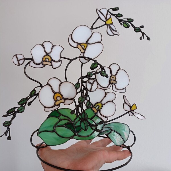 Stained Glass Orchids - Etsy