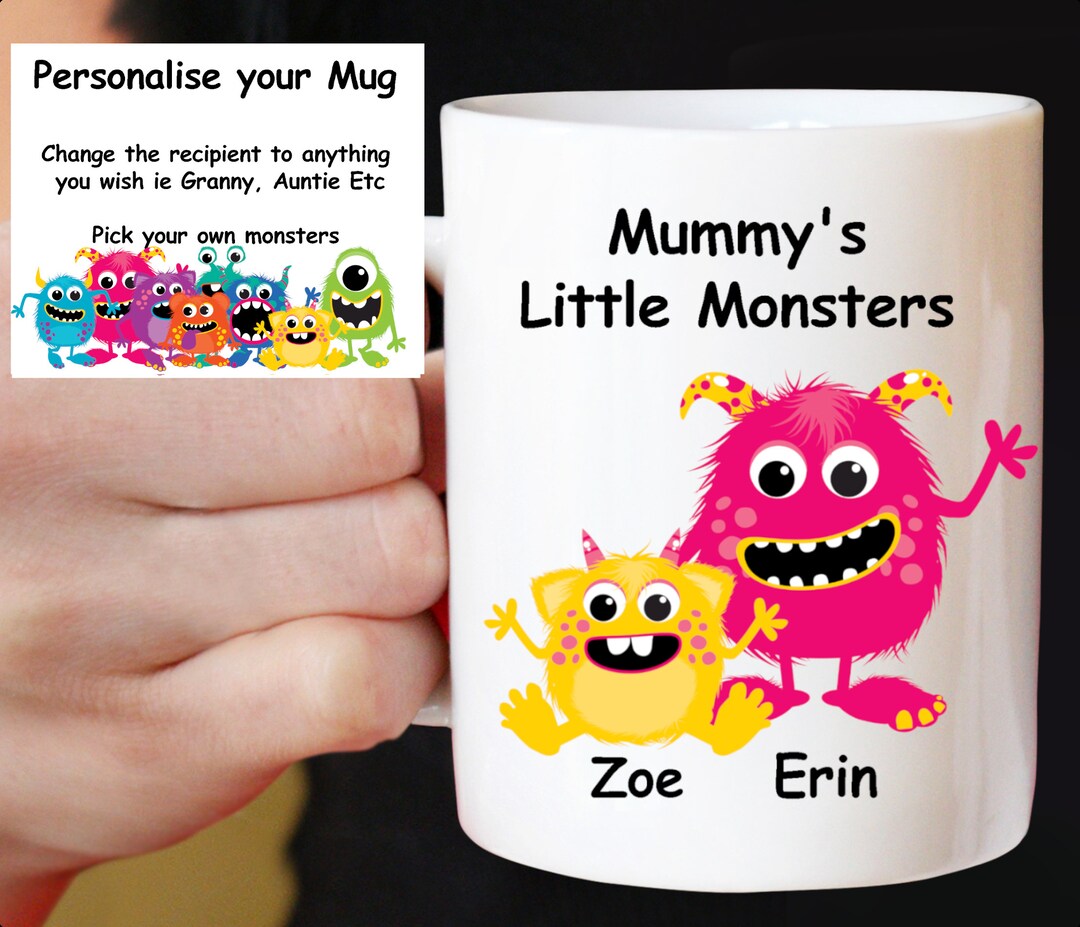 Personalised Little Monster Mug Choose Your Recipient and Monsters ...