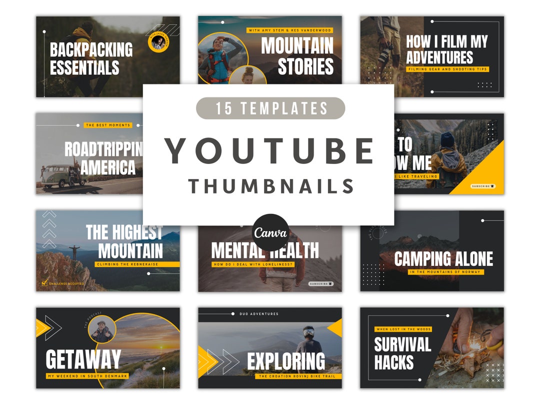 Youtube Thumbnail Templates, Youtube Playbutton, Youtube Branding - Etsy